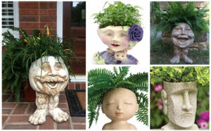 15 Fun and Unique Face Planter Ideas - Garden Lovers Club